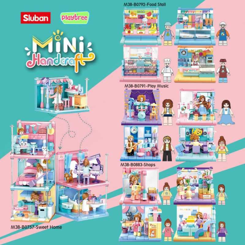 Promo Mainan Balok Sluban Mini Handcraft Rumah Rumahan Girl's Dream ...