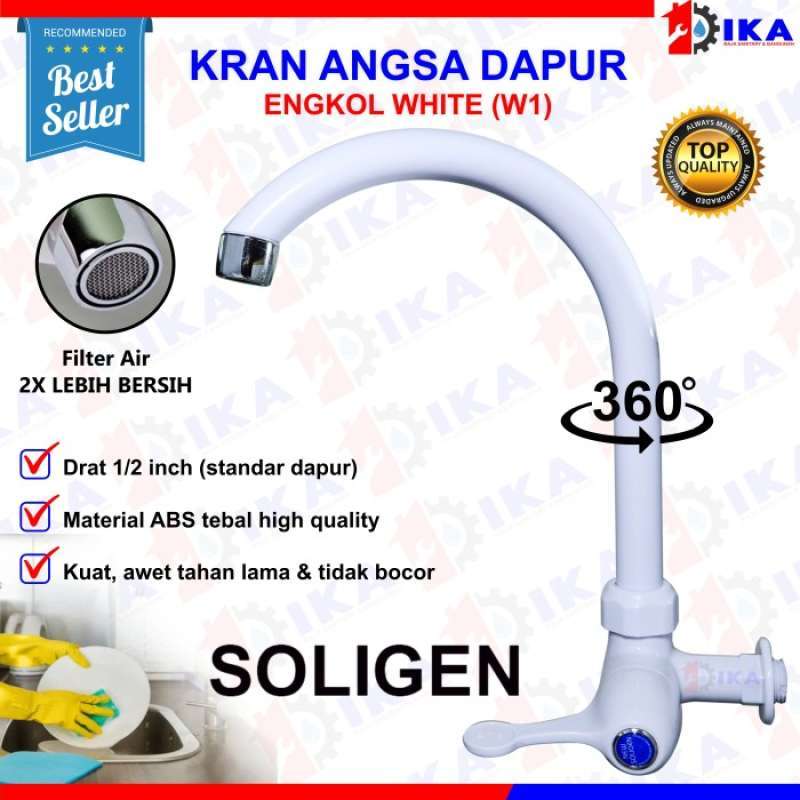 Promo Kran Angsa Tembok Pvc New Soligen Keran Air Cuci Piring W1 W2 ...