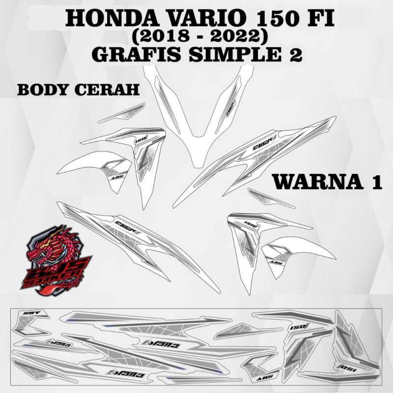 Promo Stiker Striping Vario 150 Led 2018-2022 Simple 2- Stiker Decal ...