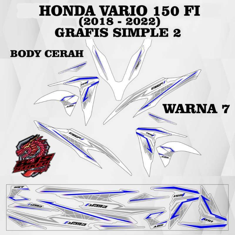 Promo Stiker Striping Vario 150 Led 2018-2022 Simple 2- Stiker Decal ...