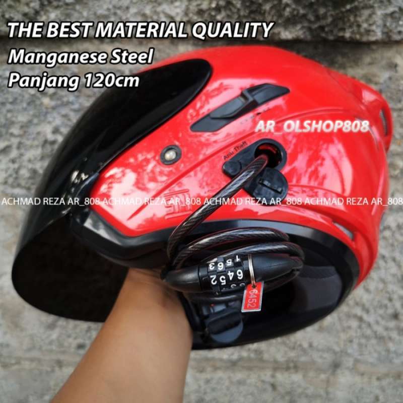Jual Rantai Helm Gembok Helm Sepeda Kunci Pengaman Helm Kyt Ink Nhk Gm ...