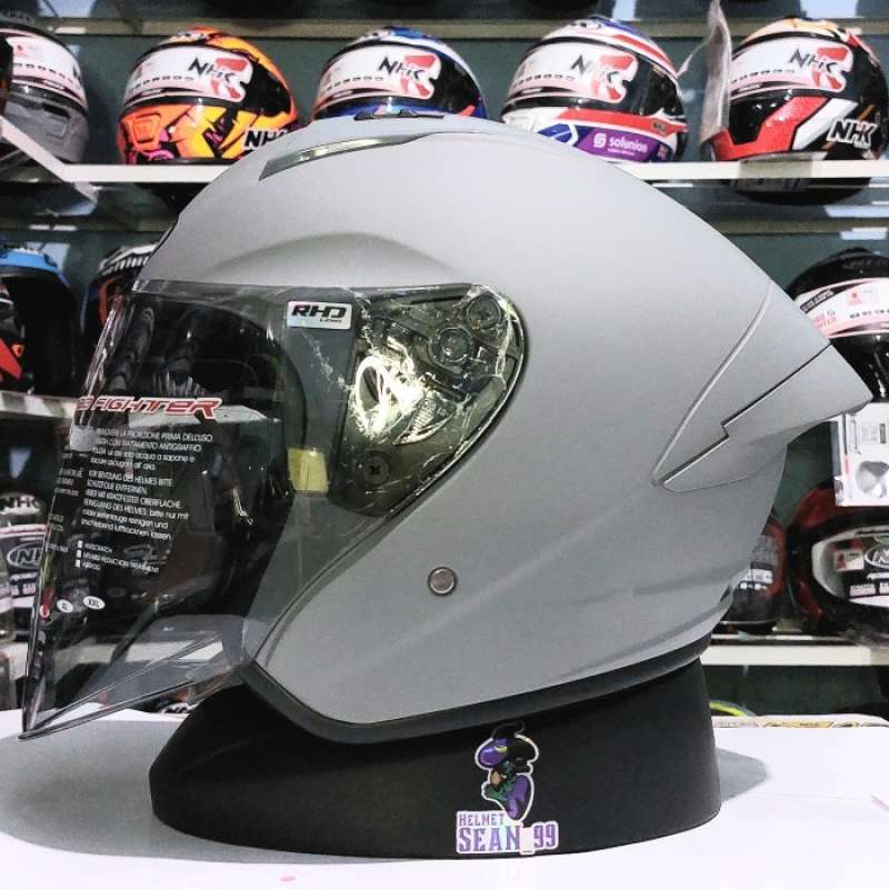 Jual Helm Nhk N1 Max Visor Light Smoke All Warna Half Face Original Sni - Dim Grey Glossy M Di ...