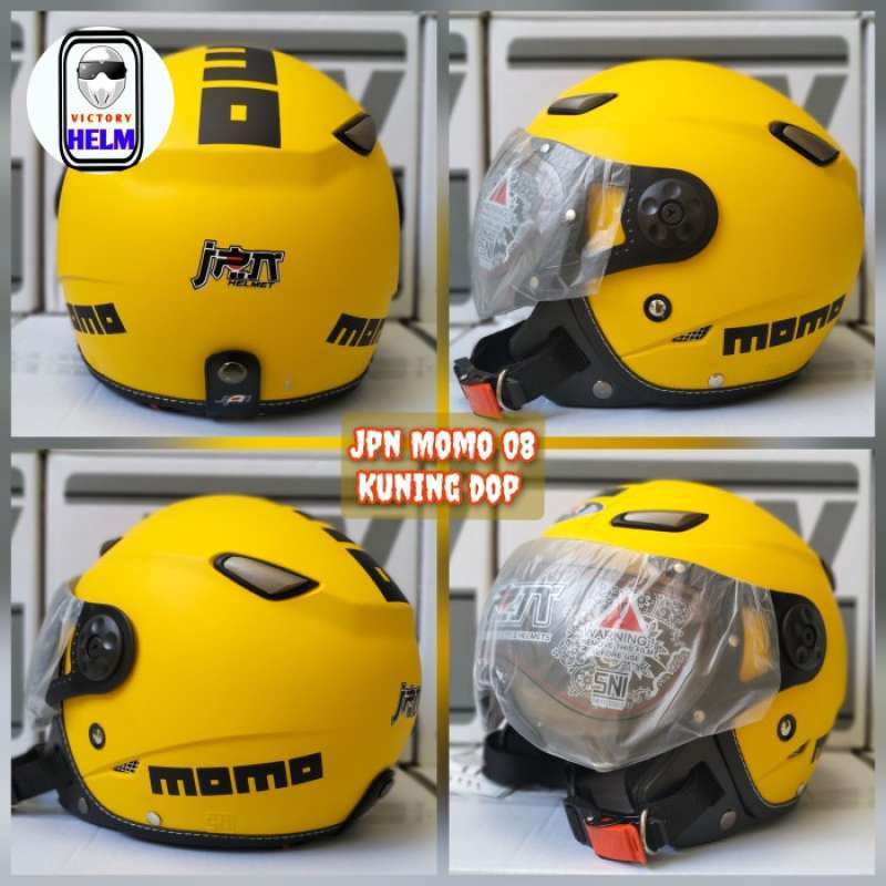 Jual Helm Retro Jpn Momo Kawai Model Kaca Pilot (kuning Dop) Di Seller ...