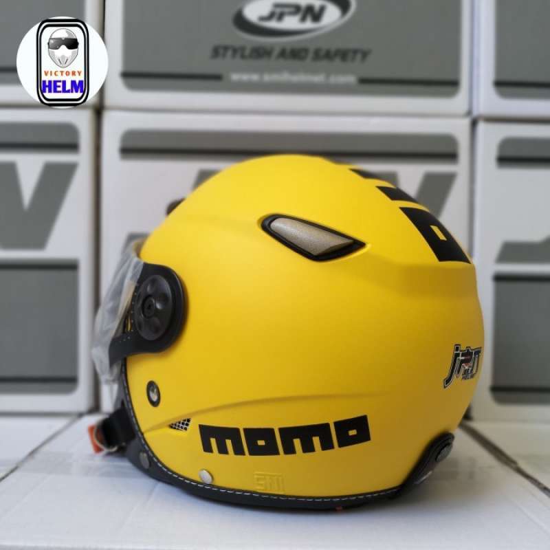 Jual Helm Retro Jpn Momo Kawai Model Kaca Pilot (kuning Dop) Di Seller ...