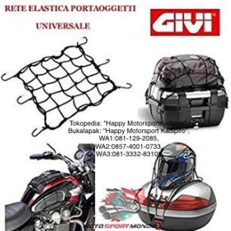 Jual Jaring Helm Cargo Net Merk Givi Original Italy Type T10n Hitam Di Seller Tombstone ...