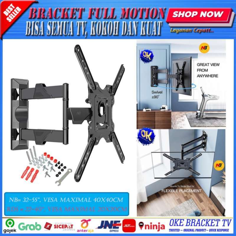 Promo Bracket Tv Monitor 40-50 North Bayou Nb F450 Nbf450 Gas Strut ...