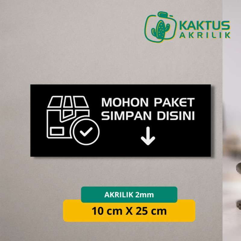 Jual Tanda Paket Taruh Disini Sign Akrilik Di Seller Jete Store ...