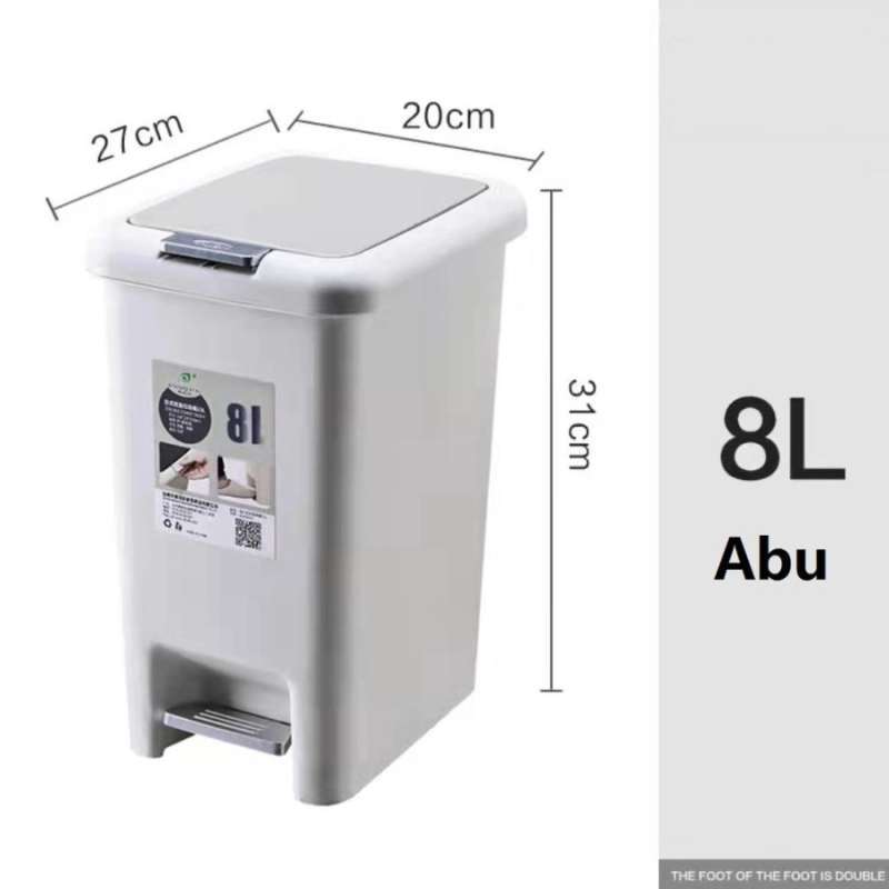 Jual Tempat Sampah Injak 8l/10l/15l/20l Tong Plastik Tertutup Trash Bin Di Seller Dapur Cantik ...