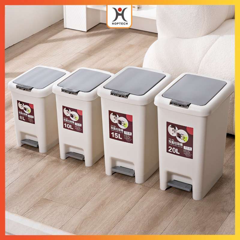 Jual Tempat Sampah Injak 8l/10l/15l/20l Tong Plastik Tertutup Trash Bin Di Seller Dapur Cantik ...