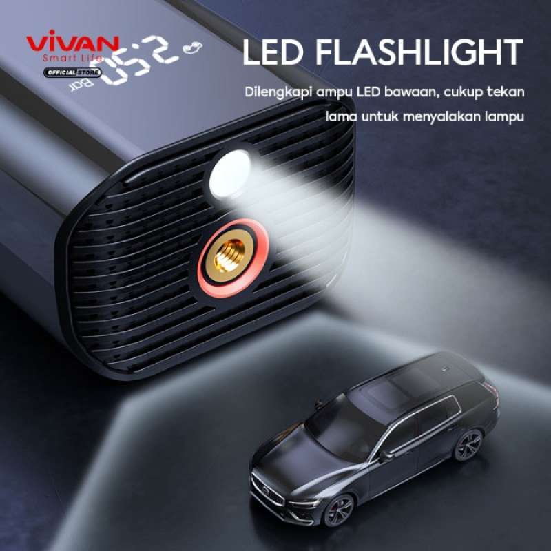 Jual Pompa Ban Mobil Portable Vivan Inflator Tire Vti02 Elektrik Lcd Di ...