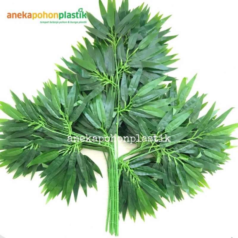 Promo Daun Bambu Plastik / Daun Bambu Hijau Plastik / Daun Bambu ...