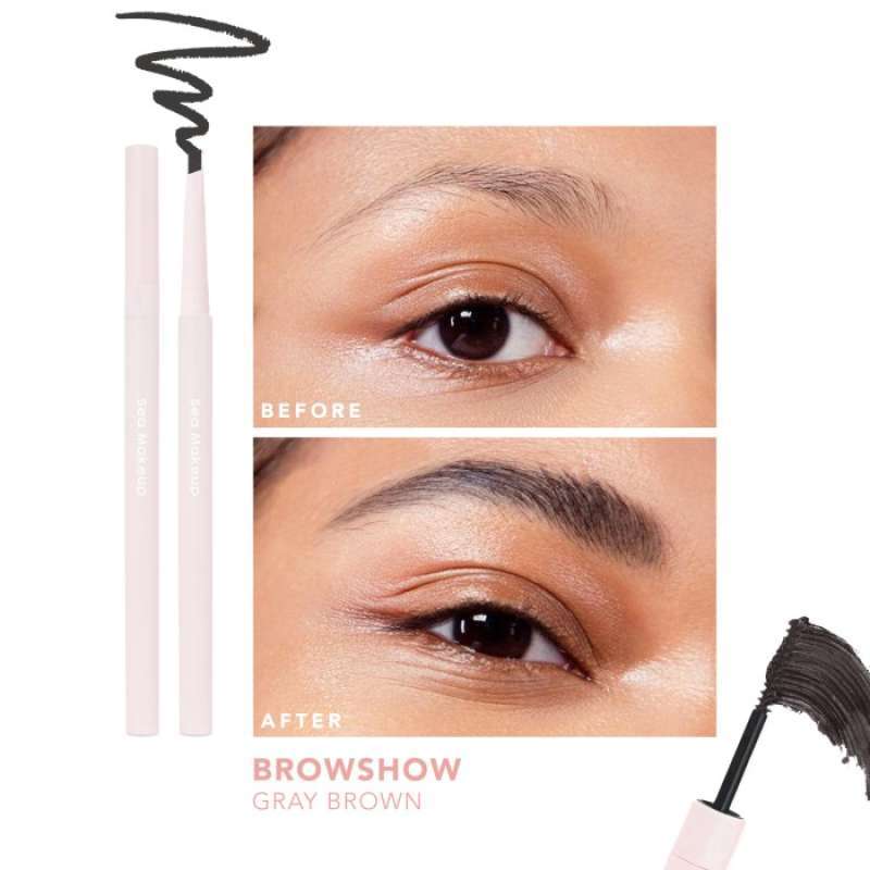 Jual Sea Makeup Browshow Eyebrow Pencil And Mascara Trio Kit Pensil ...