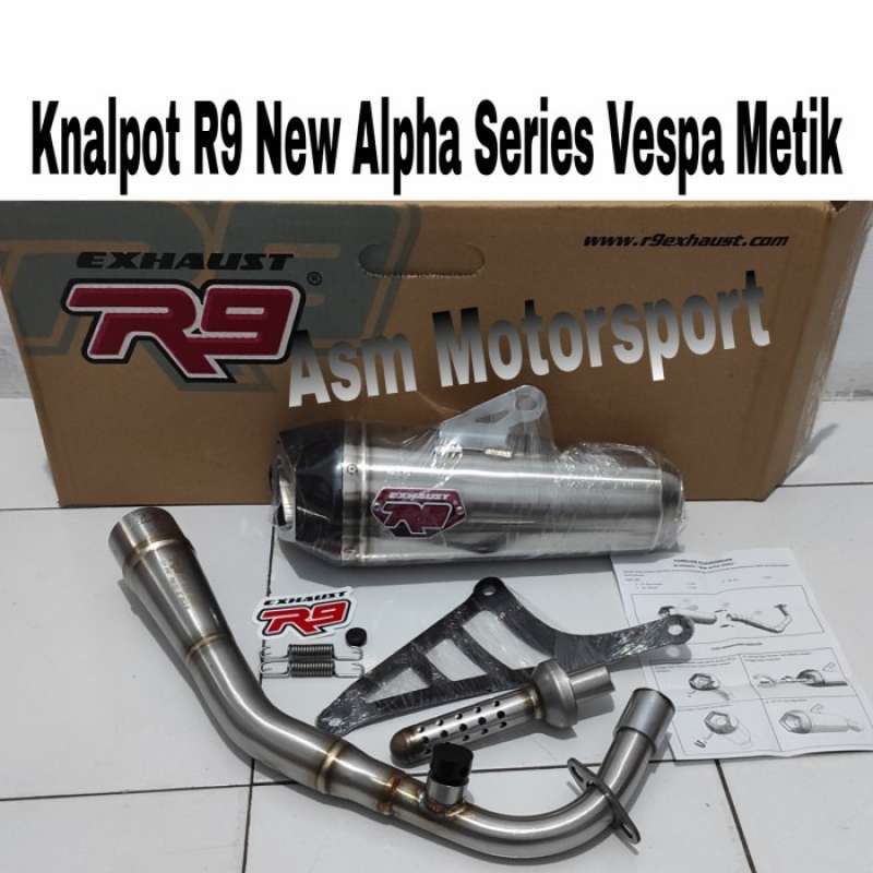 Promo Knalpot R9 New Alpha Fullsystem Vespa V3 Iget Sprint Primavera S ...