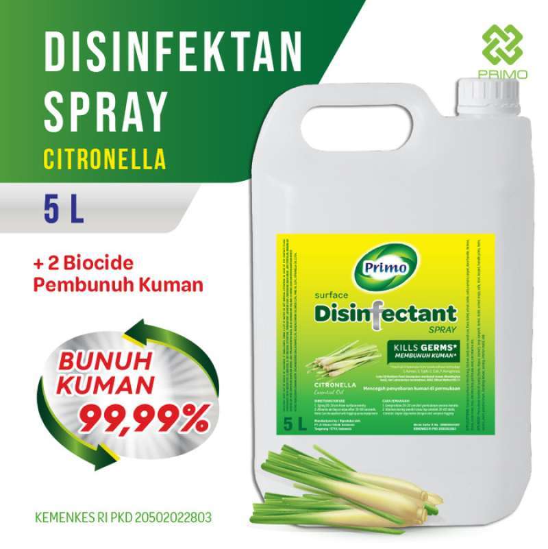 Promo Primo Disinfectant Spray 5 L Citronella Diskon 23% Di Seller Leomord Store - Kebon Kacang ...