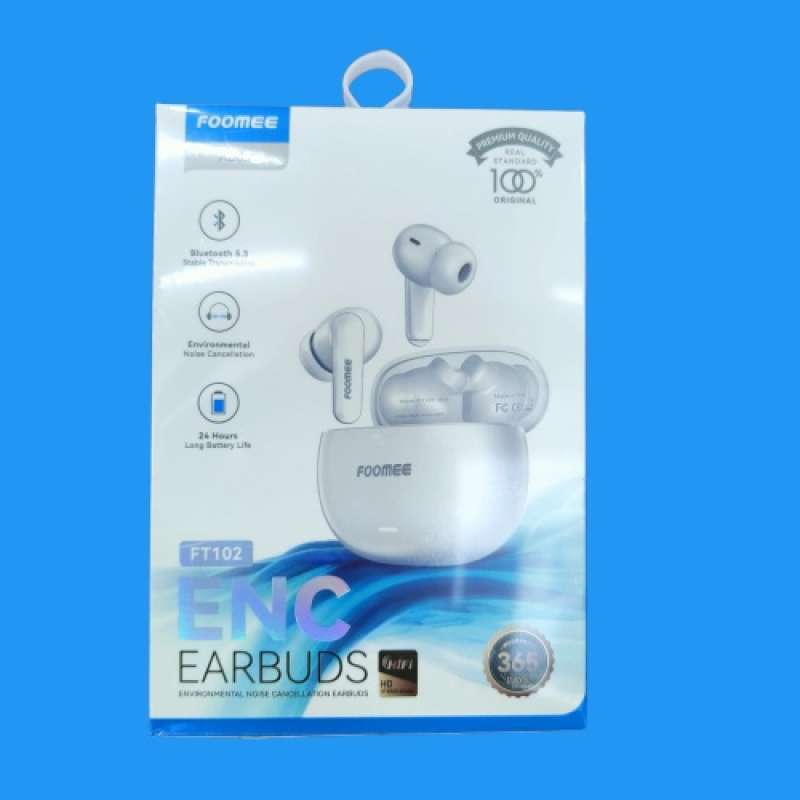 Jual Foomee Ft102 Earphone Bluetooth Wireless 5.3 Tws Headset Hifi ...