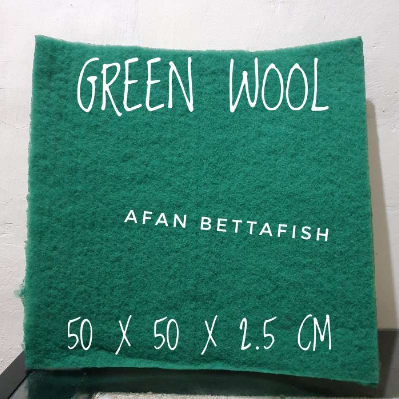 Jual Green Wool 50x50x2.5 Cm Media Filter Kolam / Kapas Busa Hijau Di Seller Aghanim ...