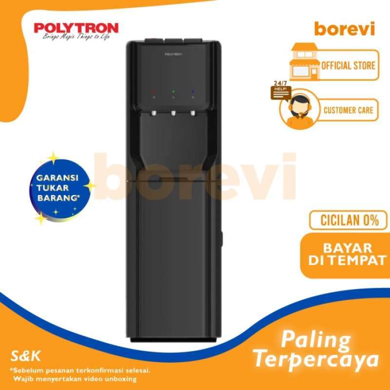 Jual Polytron Pwc 500x Dispenser Air Galon Bawah Hot Cold Normal Black ...