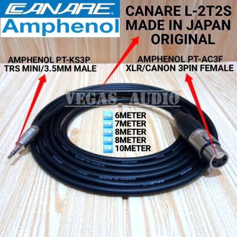 Promo Kabel Canare Original Jack Amphenol Xlr Female To Trs Mini Male ...