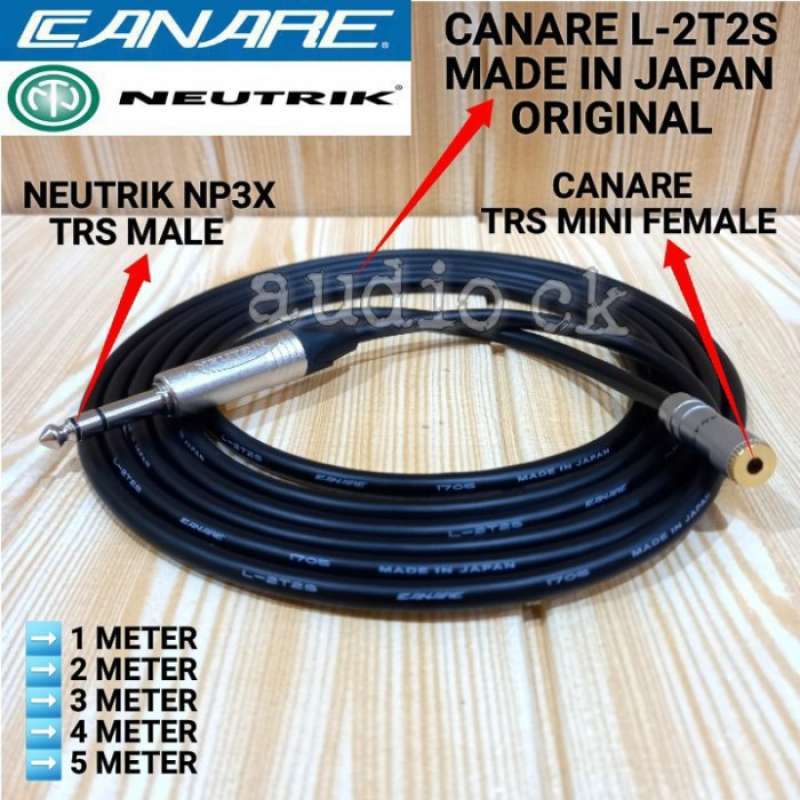 Promo Kabel Canare Original Jack Neutrik Trs Mini Female To Trs Male1m ...