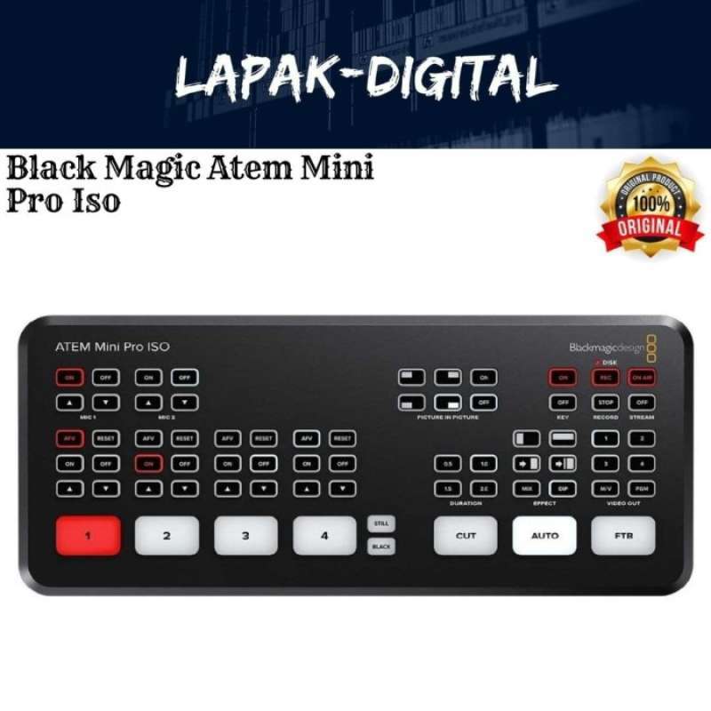 Promo Blackmagic Design Atem Mini Pro Iso Hdmi Live Switcher 4 Channel ...