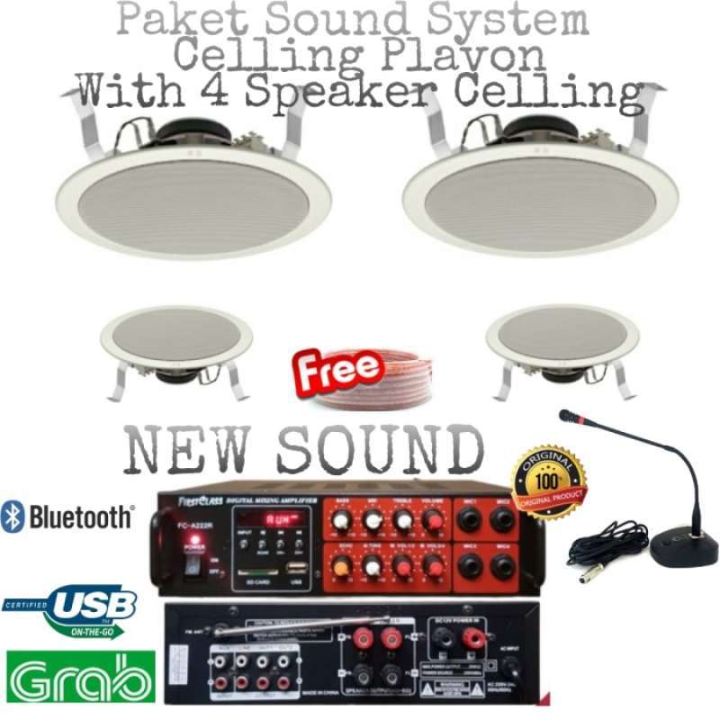 Promo Paket Sound System Speaker Ceiling Toa 4 Speaker Ceiling With Mic ...
