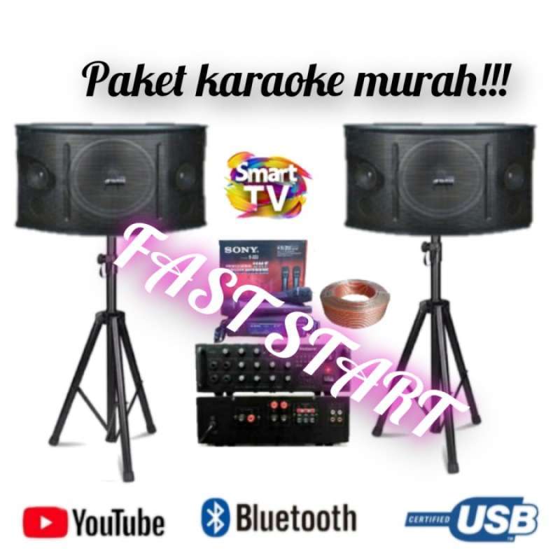 Promo Distributor Paket Sound Karaoke Targa 10inch Bluetooth Mic Wireless Diskon 23% Di Seller ...