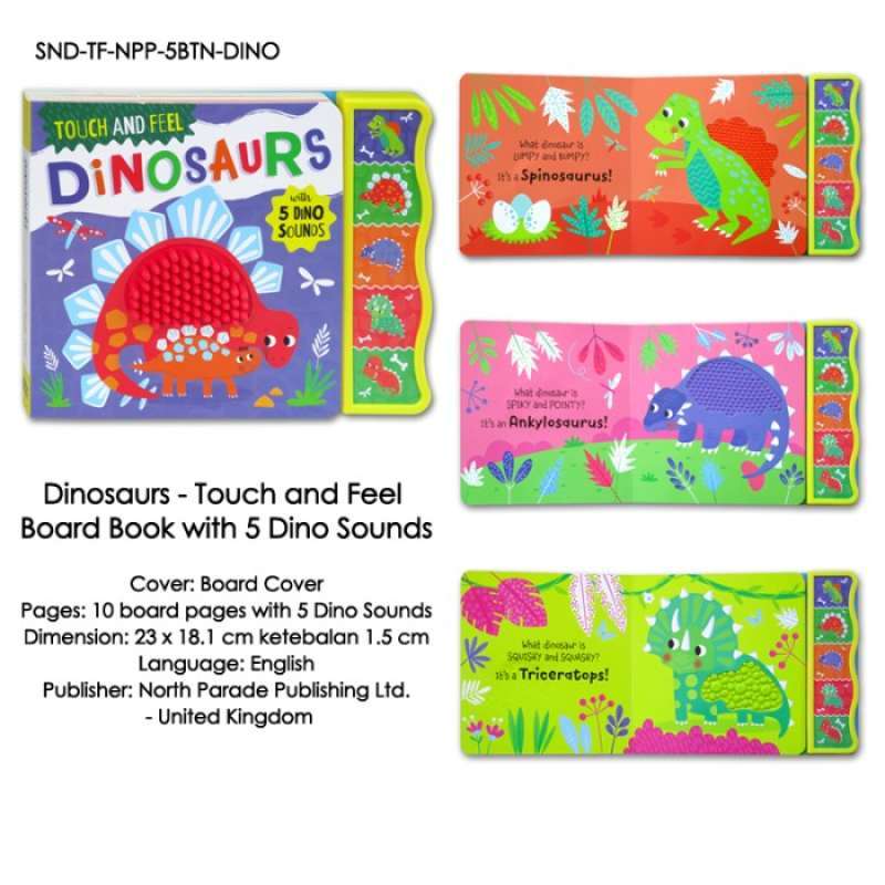 Promo Dinosaur Touch Feel Sound Book Buku Tekstur Suara Dino Dinosaurus Diskon 23% Di Seller ...