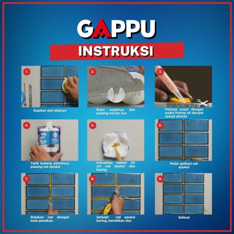 Jual Gappu - Premium Epoxy Tile Grout ( Nat Lantai Marmer Keramik ...