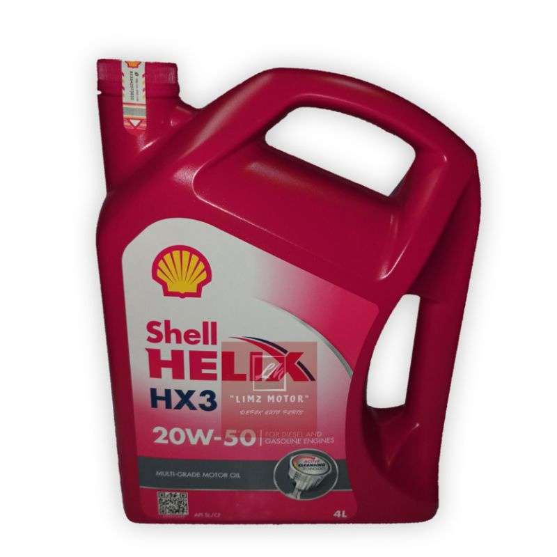 Jual Oli Shell Helix Hx 3 Sae 20w-50 Galon (4 Liter) Original Di Seller ...