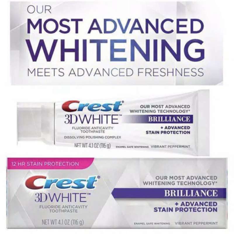 Jual Crest 3d White Brilliance Toothpaste Advanced Whitening Stain ...