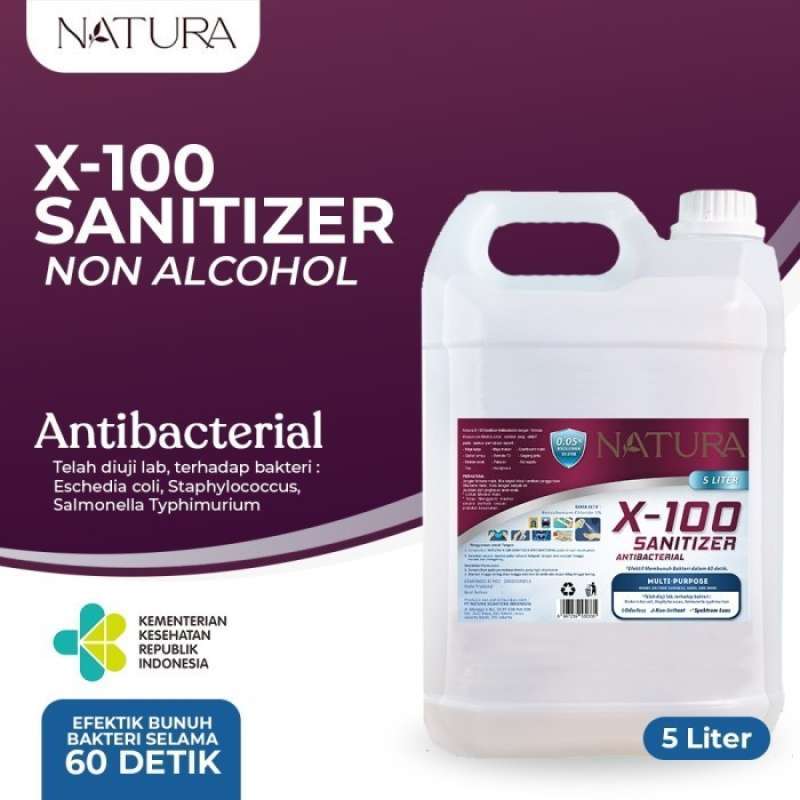 Jual Sanitizer Disinfectant X-100 5 Liter Hand Sanitizer Non Alkohol Di ...