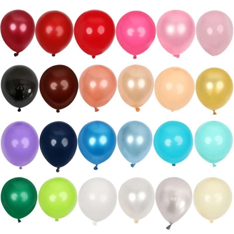 Jual Balon Latex Metalik 1 Pack Isi 100 Uk. 12 Inch / Balon Ulang Tahun ...