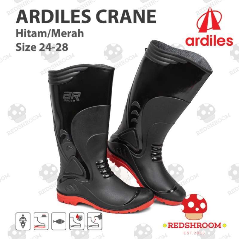 Promo Sepatu Boot Tinggi Ardilles Crane Hitam Merah - Sepatu Motor ...