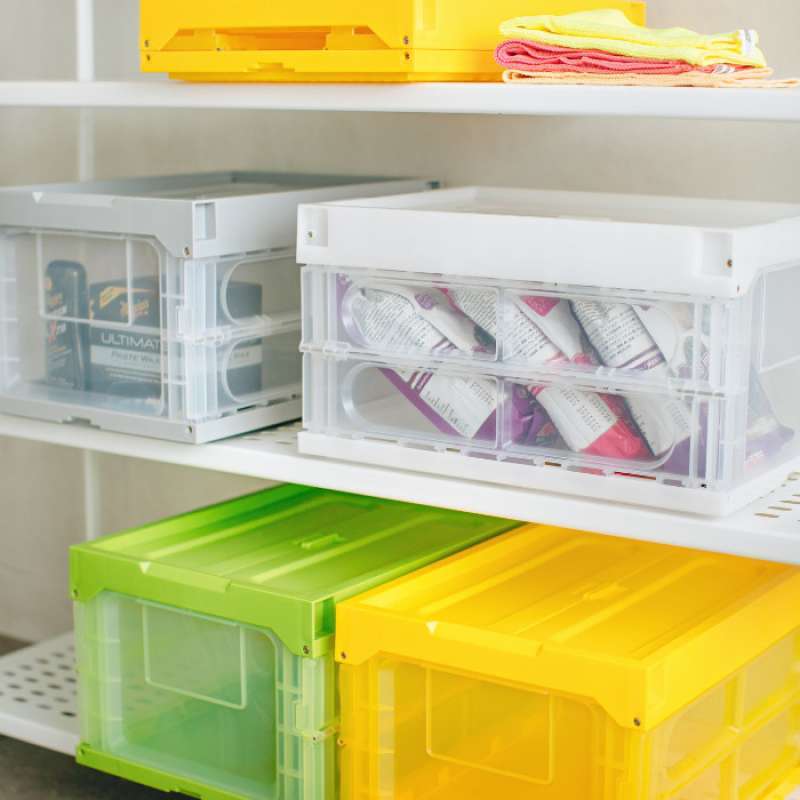 Promo Folding Storage Box Penyimpanan Buku Lego Baju Stacking Foldable ...
