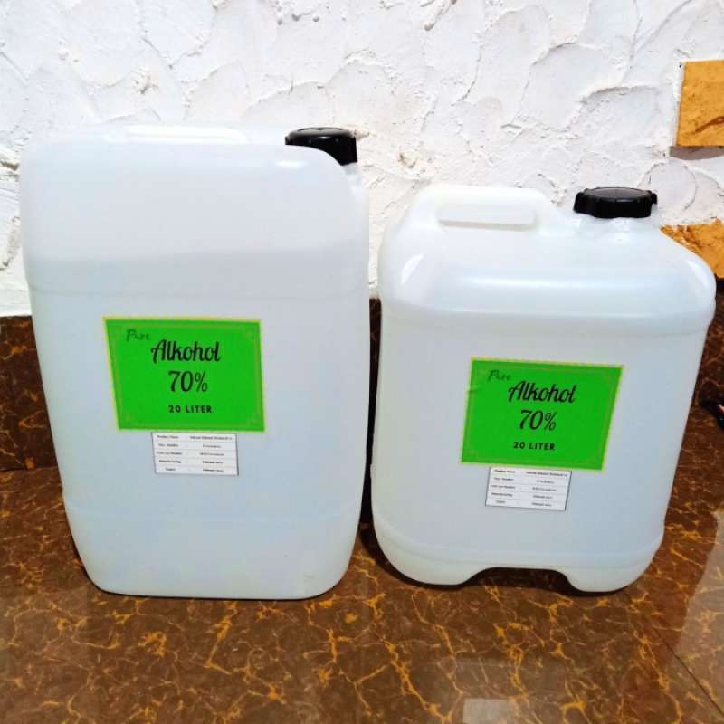 Promo Alkohol 70% 20 Liter Medis Farmasi Sanitizer Ethanol Technical Grade Diskon 33% Di Seller ...