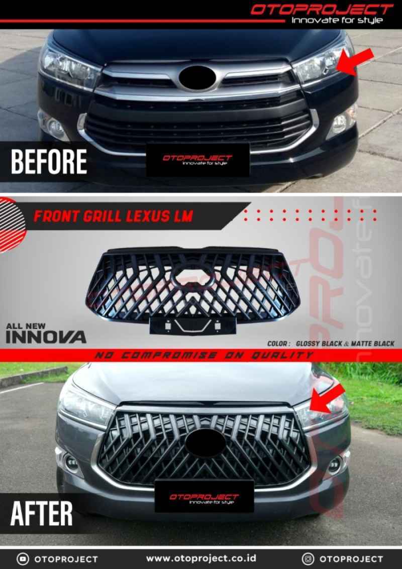 Promo Front Grill All New Innova Lexus Lm Design - Matte Black Diskon 19% Di Seller Dm Store's ...