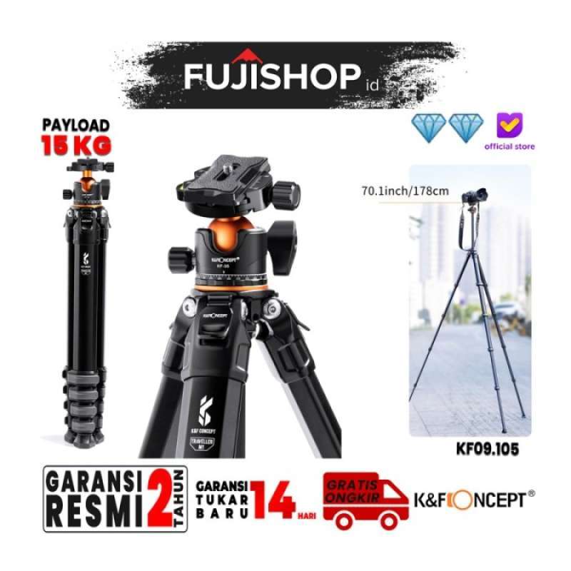 Promo Knf K&f Tripod Travel M1 Compact Tripod Traveller M1 K&f Concept Diskon 23% Di Seller ...