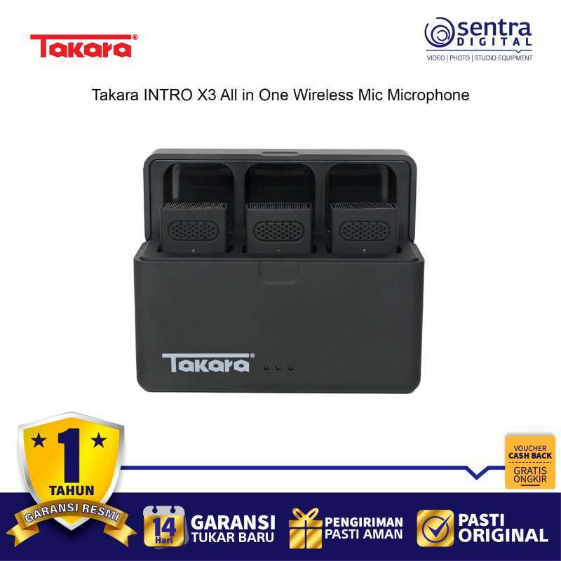 Jual Takara Intro X3 All In One Wireless Microphone Clip On Di Seller ...