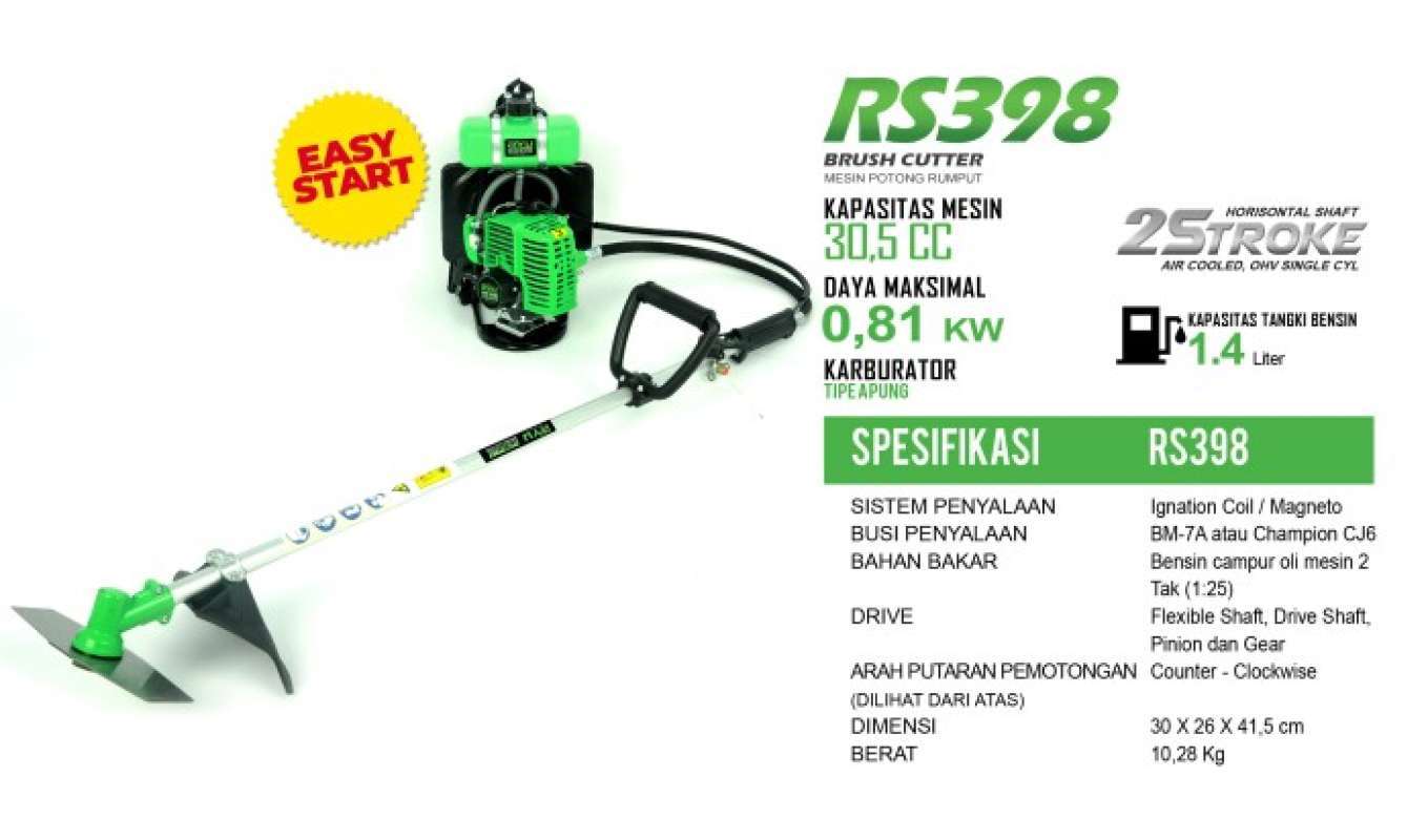 Promo Mesin Potong Rumput/brush Cutter Rs398 - Tekiro Ryu Diskon 23% Di Seller Asmaraka Store ...
