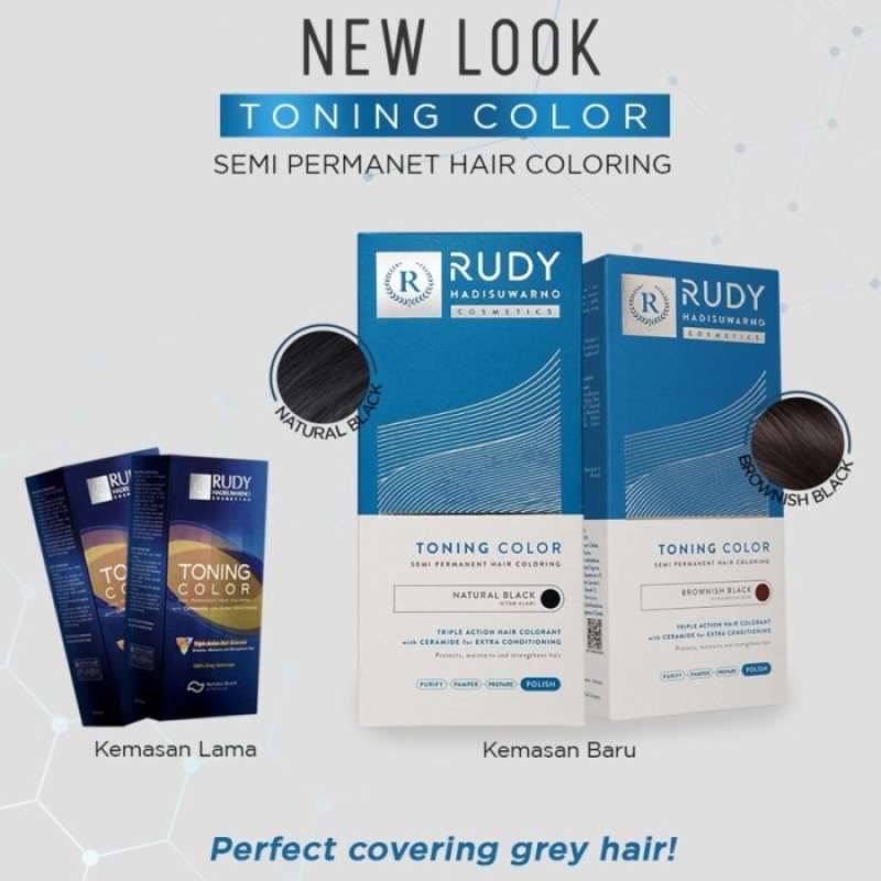 Jual Rudy Hadisuwarno Toning Color Semir Rambut 1 Set - Hitam Di Seller ...