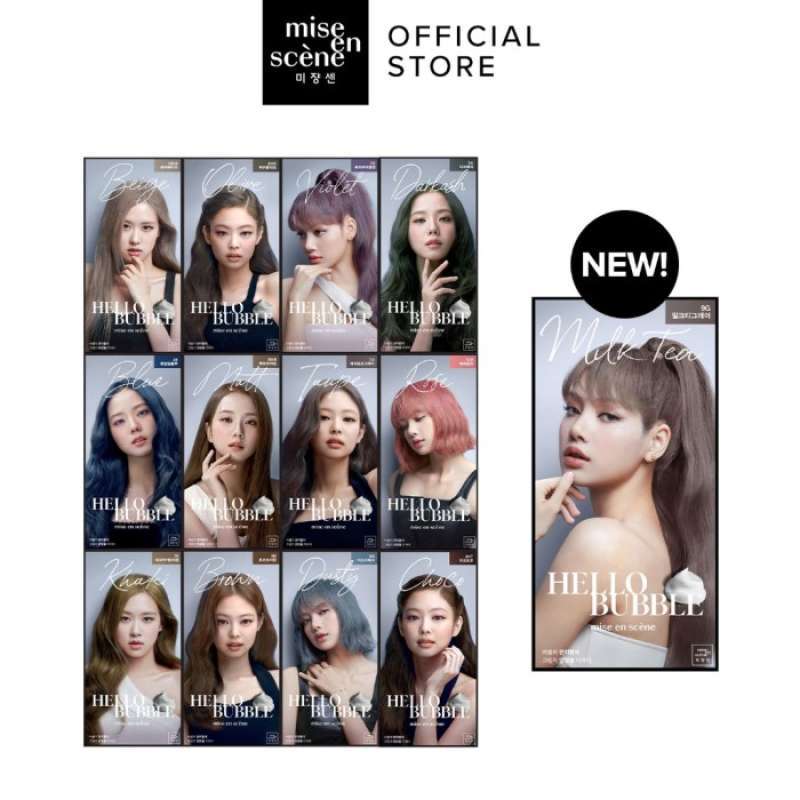 Jual Mise En Scene Hello Bubble - Cat Rambut Bubble Ori 100% - Milk Tea ...