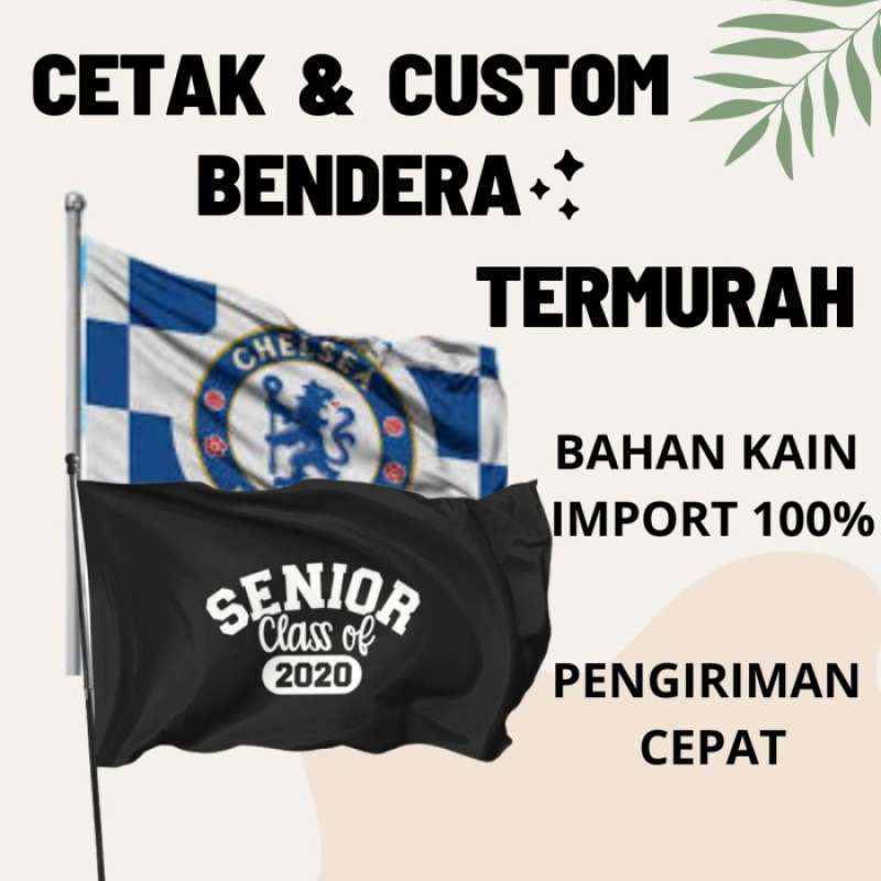 Jual [free Design] Cetak Bendera Kain Standar Custom Desain Sekolah Dll ...