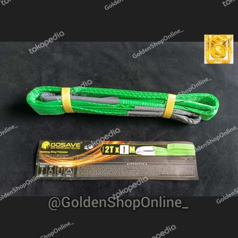 Jual Gosave Webbing Sling Belt 2ton - Tali Angkat 2 Ton Safety Factory ...
