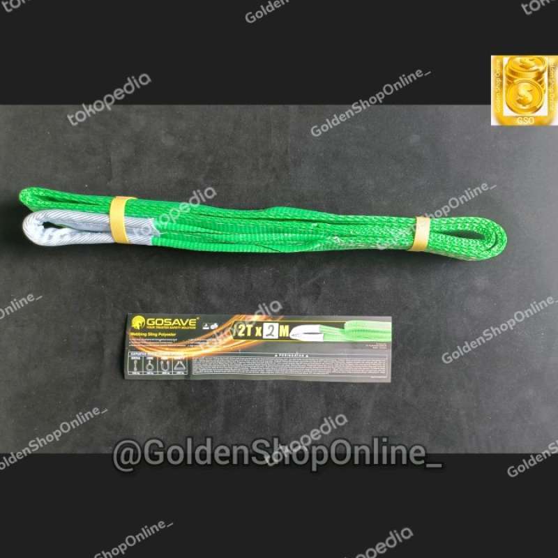 Jual Gosave Webbing Sling Belt 2ton - Tali Angkat 2 Ton Safety Factory ...