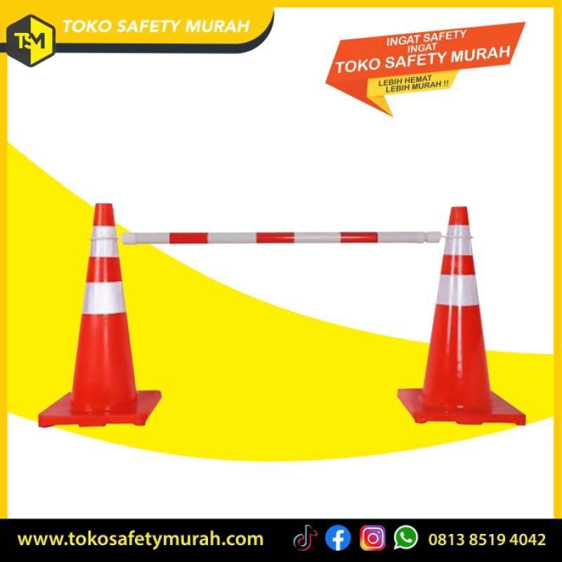 Jual Cone Bar Retractable Stick Penghubung Safety Cone/ Palang Traffic ...