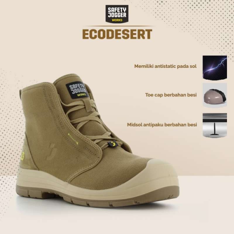 Jual Sepatu Safety Jogger Ecodesert / Sepatu Proyek Coklat / Sepatu ...