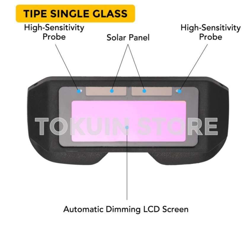 Jual Kacamata Las Otomatis Gelap Kaca Mata Listrik Auto Dark Welding ...