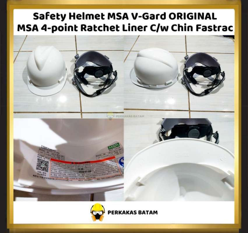 Jual Helm Msa V-gard Putih Ori - Msa Helmet Komplit Fastrack Dan Tali ...