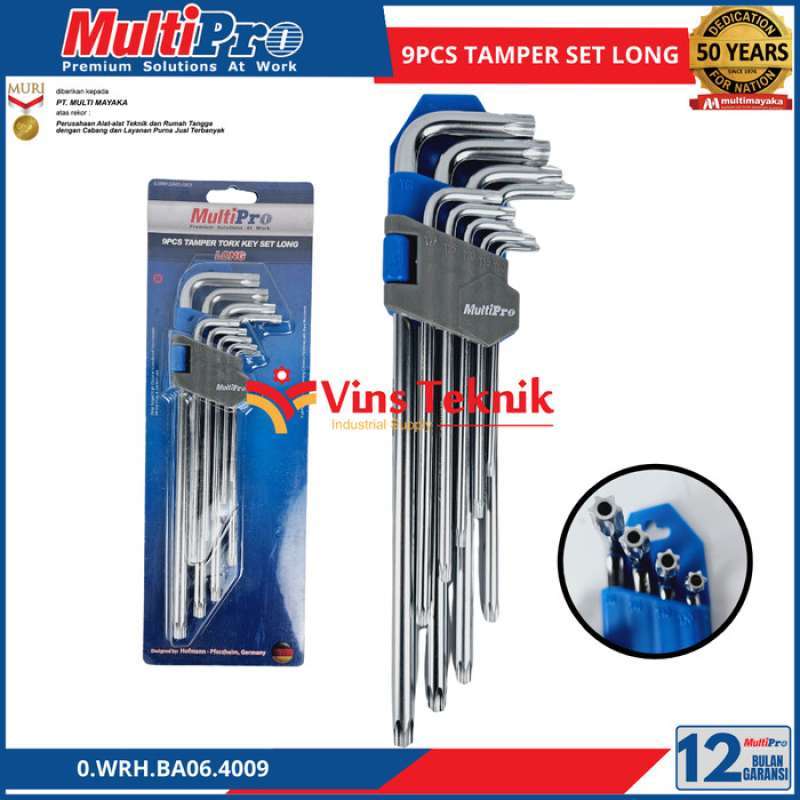 Jual Kunci L Panjang Multipro Hex Key Tamper Torx Key Set Long Di ...