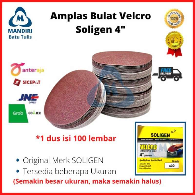 Jual Amplas Bulat Velcro Soligen / Amplas Gurinda / Amplas Mesin - 150 ...